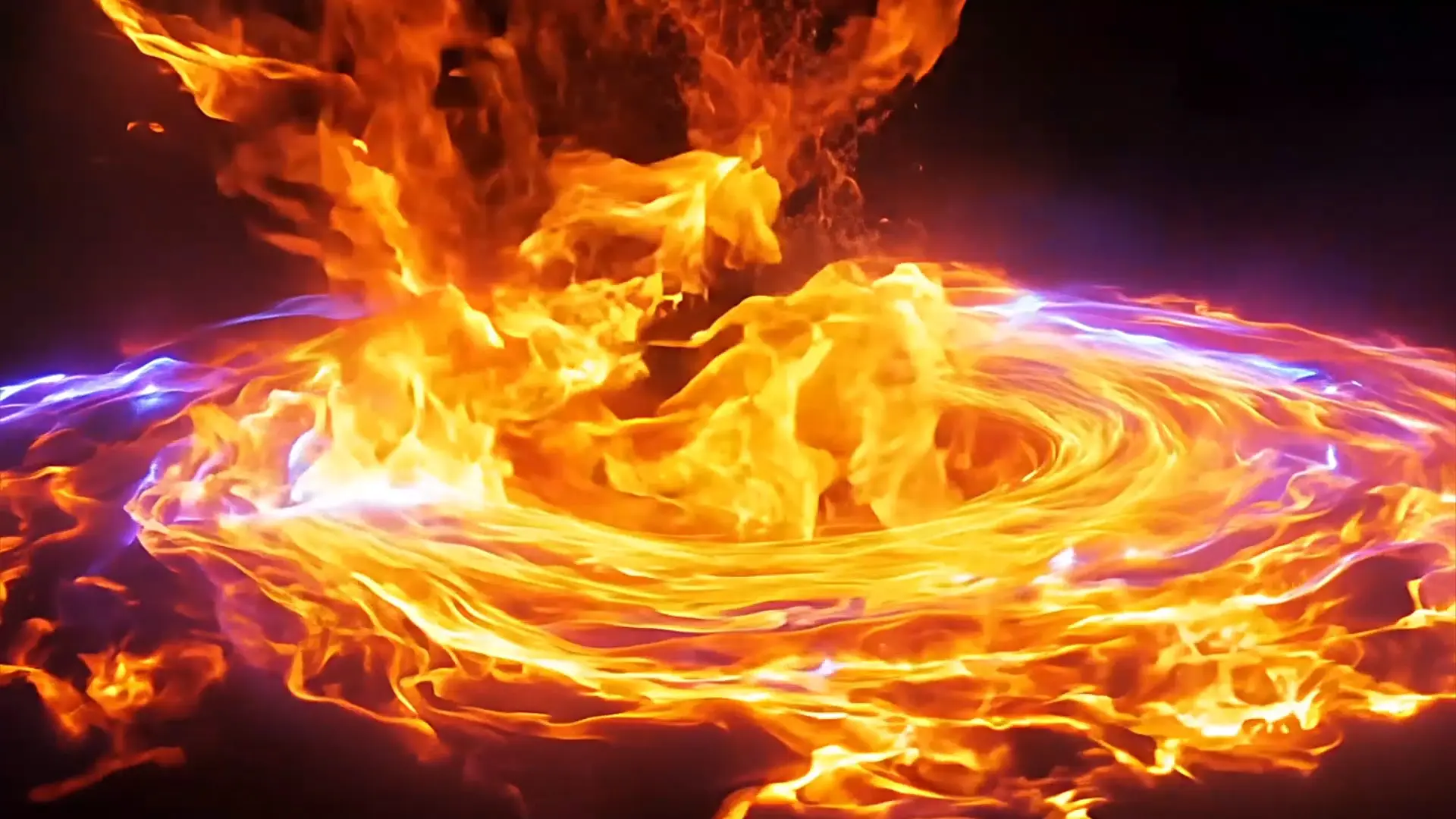 Intense Flame And Light Wave Background For Logo Reveals | Videos